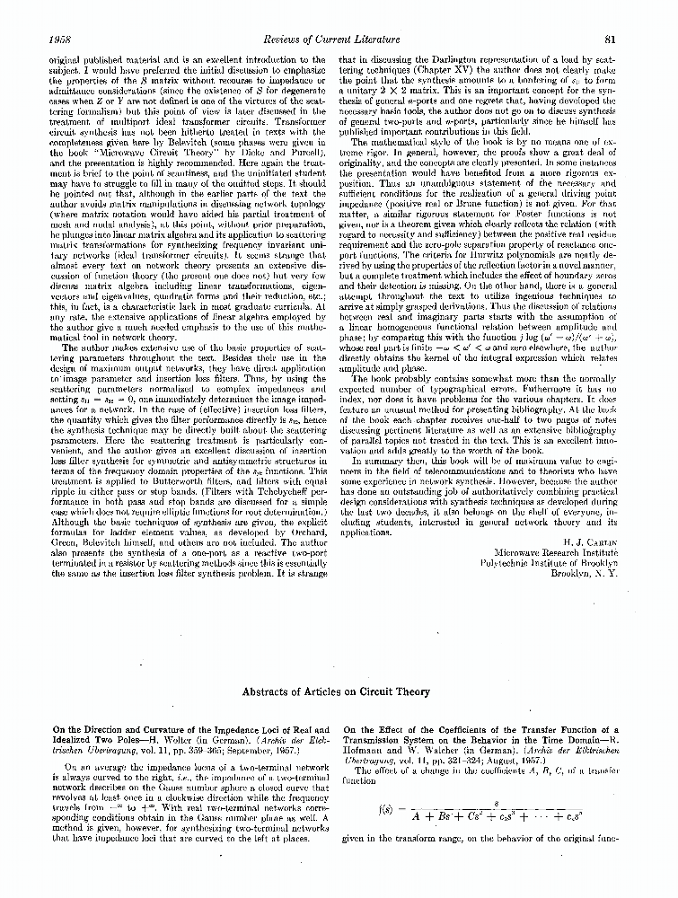Abstracts of articles on circuit theory | IEEE Journals & Magazine ...