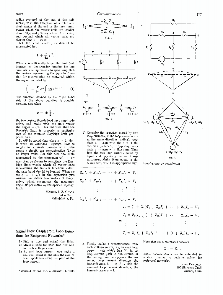 Signal Flow Graph from Loop Equations for Reciprocal Networks | IEEE ...
