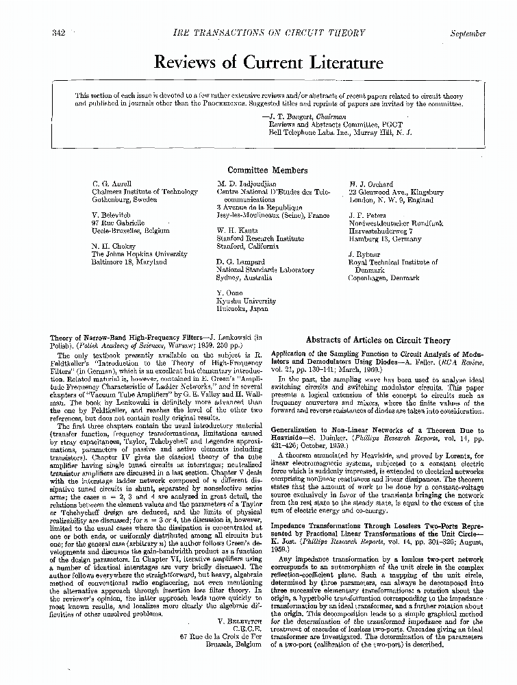 Abstracts of articles on circuit theory | IEEE Journals & Magazine ...