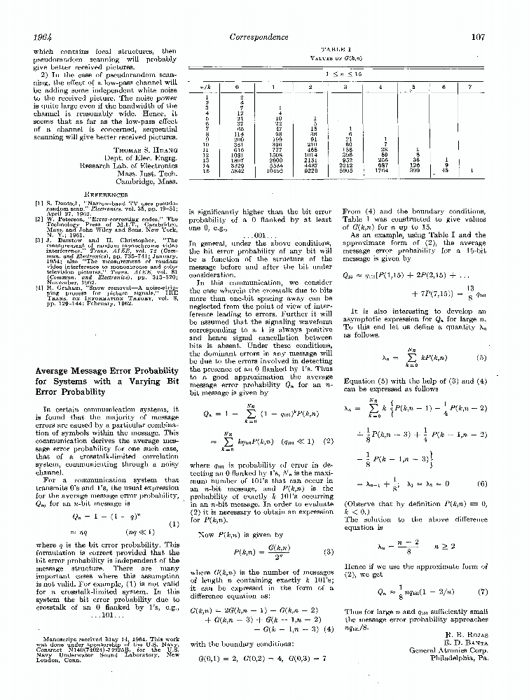 Average Message Error Probability for Systems with a Varying Bit Error ...