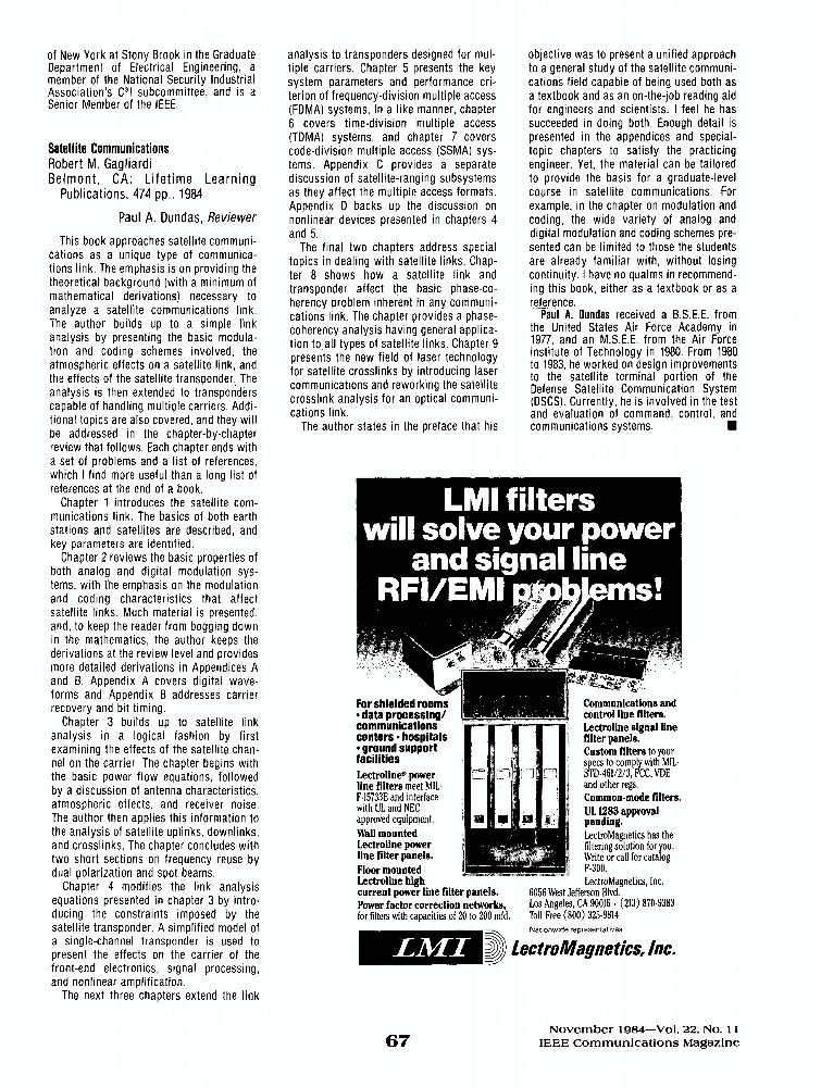 Book reviews - Satellite communications | IEEE Journals & Magazine ...