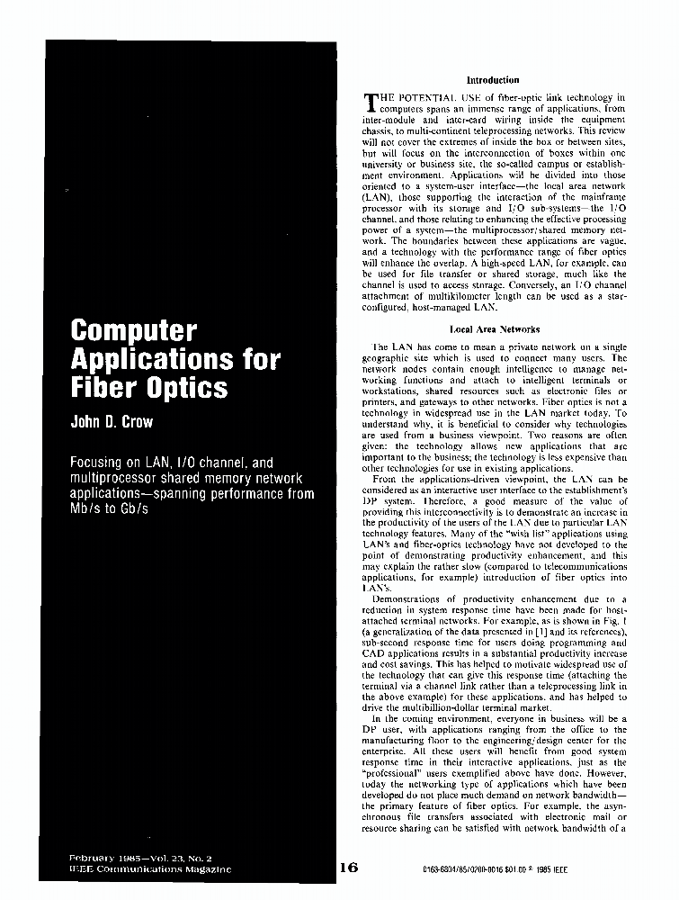Computer applications for fiber optics | IEEE Journals & Magazine ...