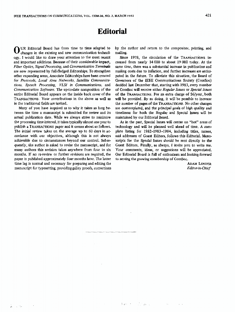 Editorial Ieee Journals And Magazine Ieee Xplore