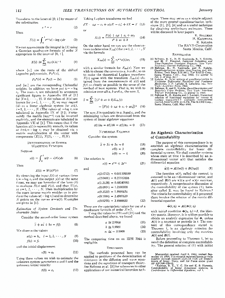 An algebraic characterization of controllability | IEEE Journals ...