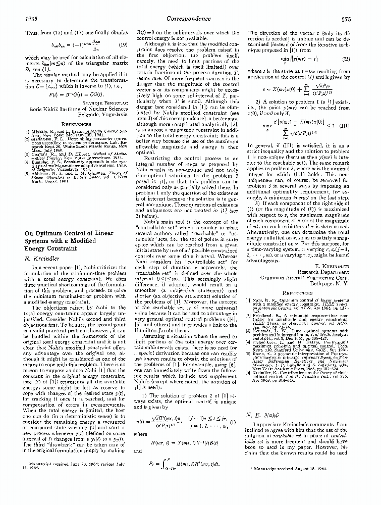 On optimum control of linear systems with a modified energy constraint | IEEE Journals ...