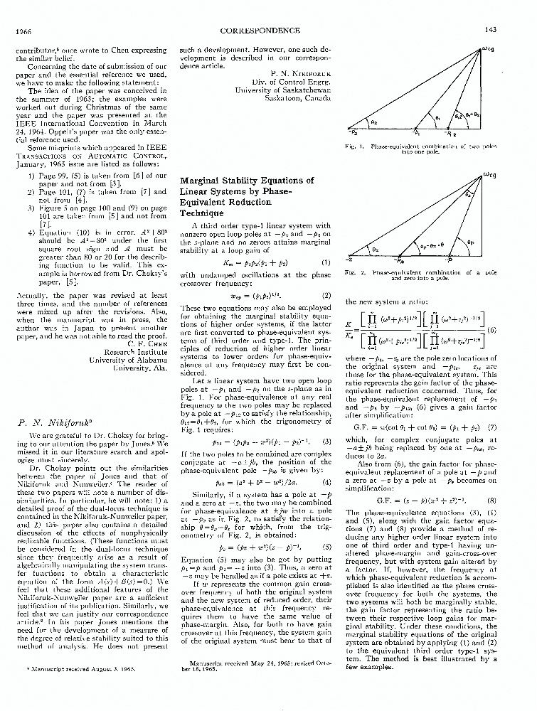 Marginal stability equations of linear systems by phase-equivalent ...