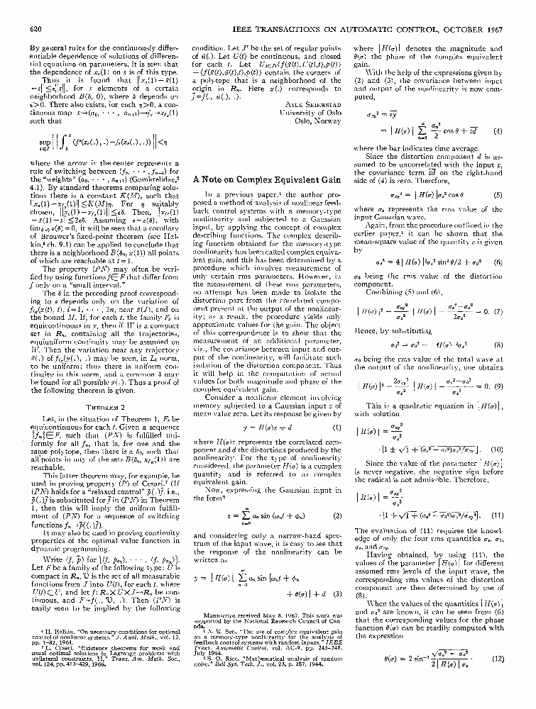 A note on complex equivalent gain | IEEE Journals & Magazine | IEEE Xplore