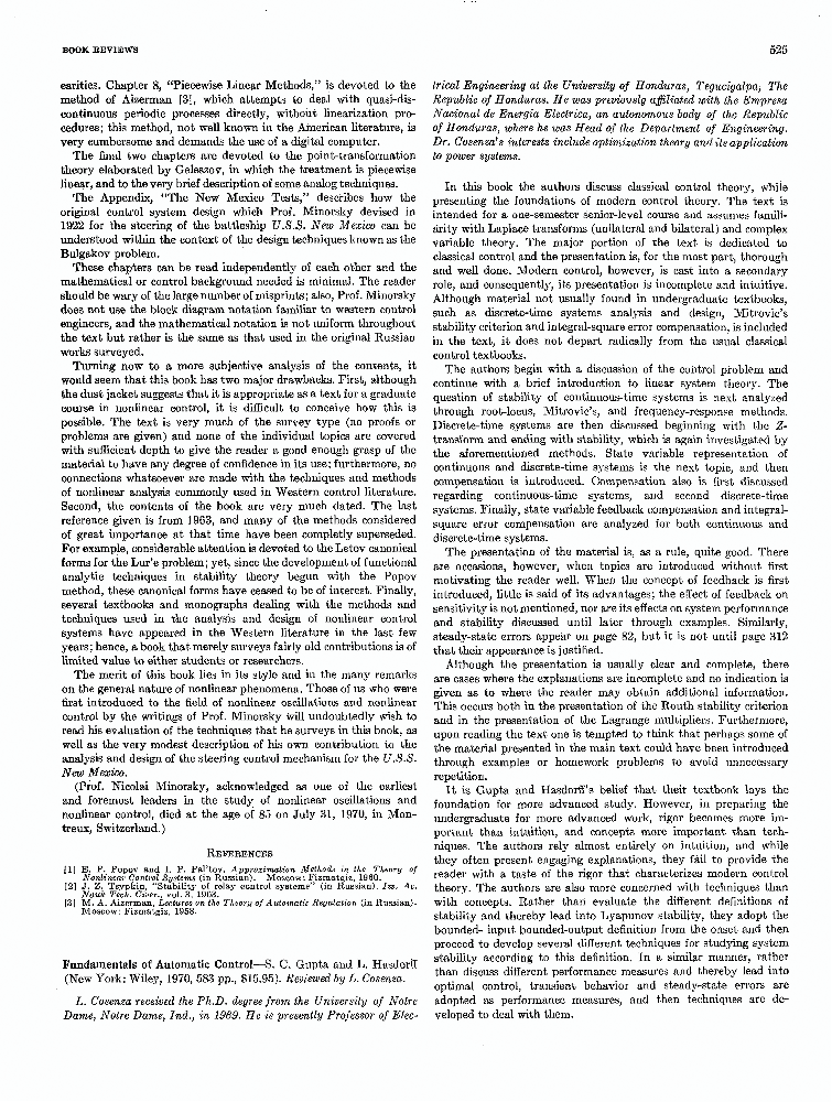 Fundamentals of automatic control | IEEE Journals & Magazine | IEEE Xplore