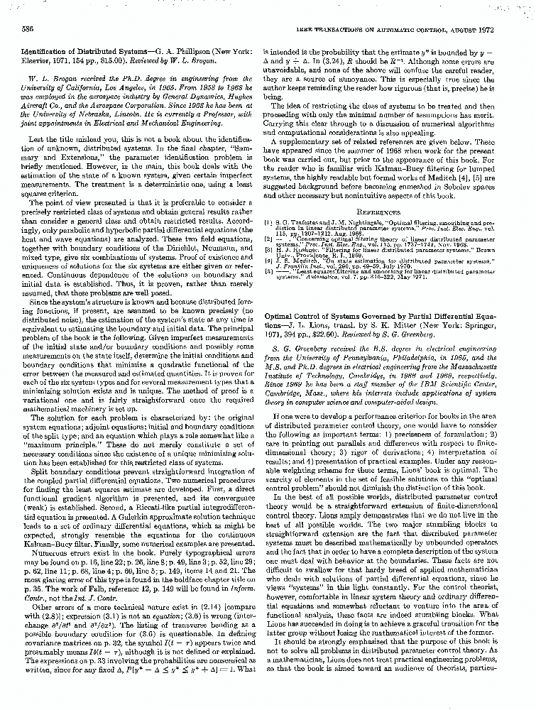 Identification of distributed systems | IEEE Journals & Magazine | IEEE ...