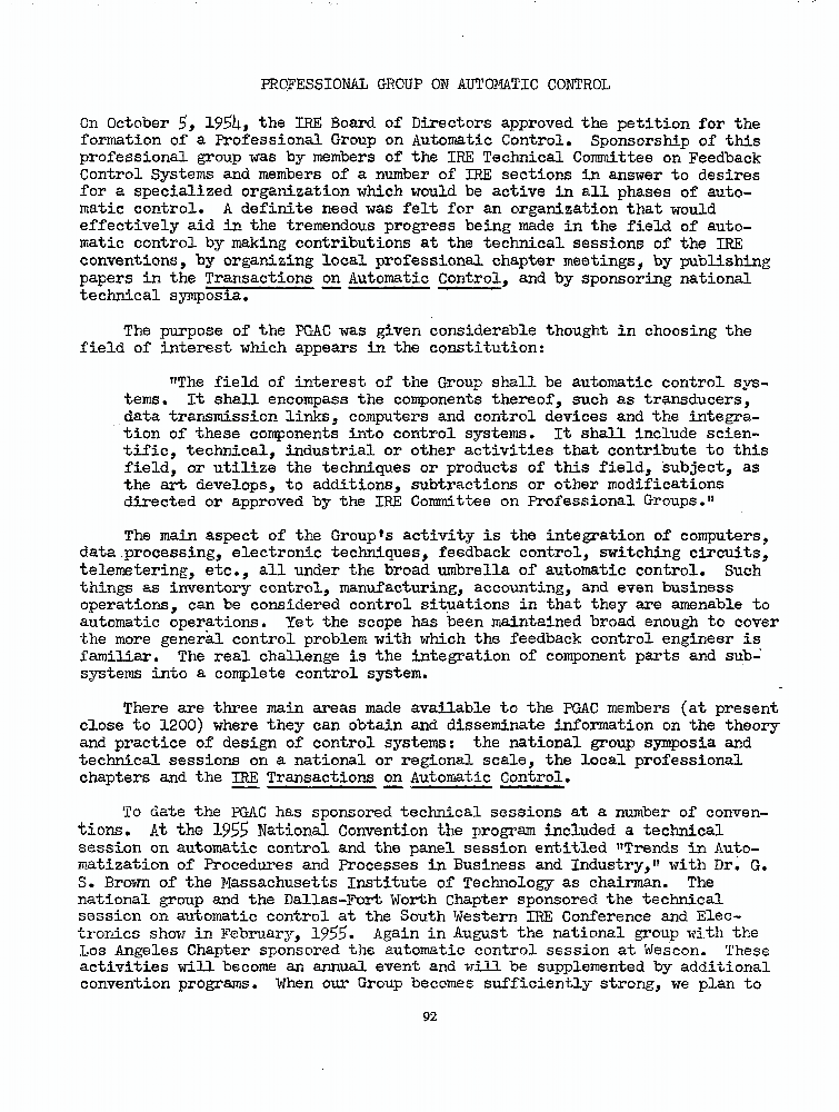 Professional group on automatic control | IEEE Journals & Magazine ...