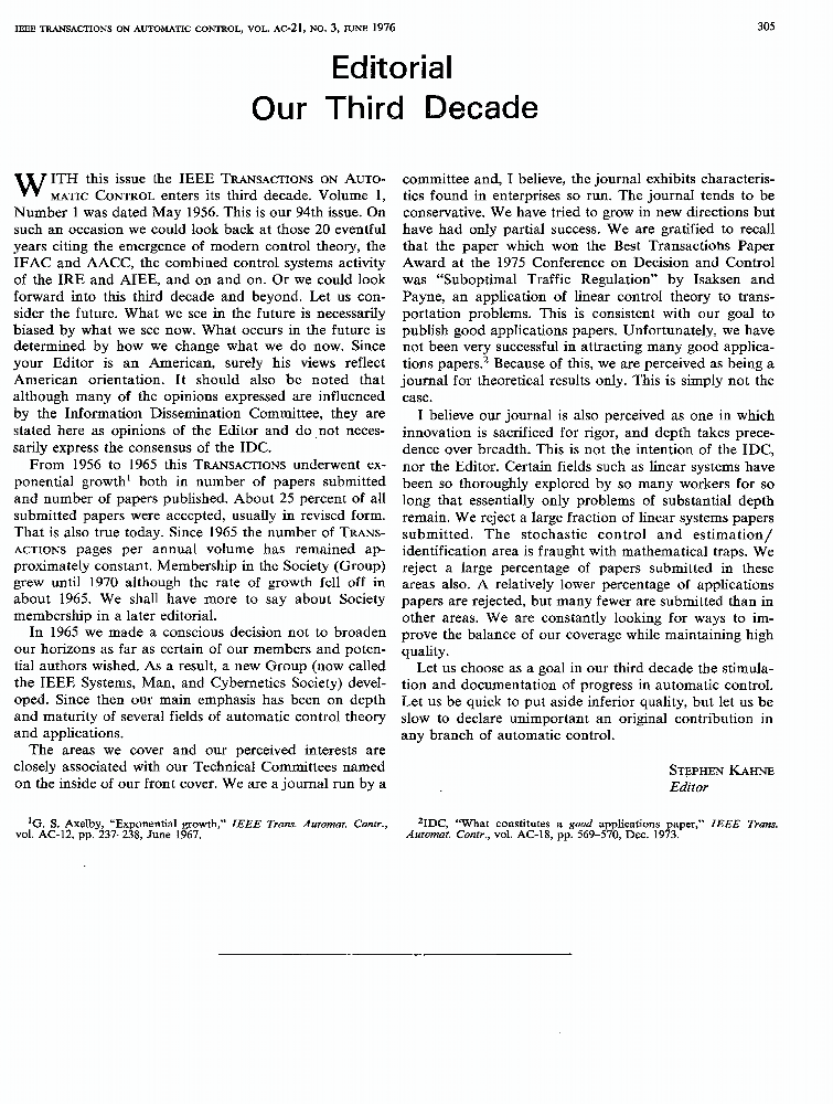 Our third decade | IEEE Journals & Magazine | IEEE Xplore