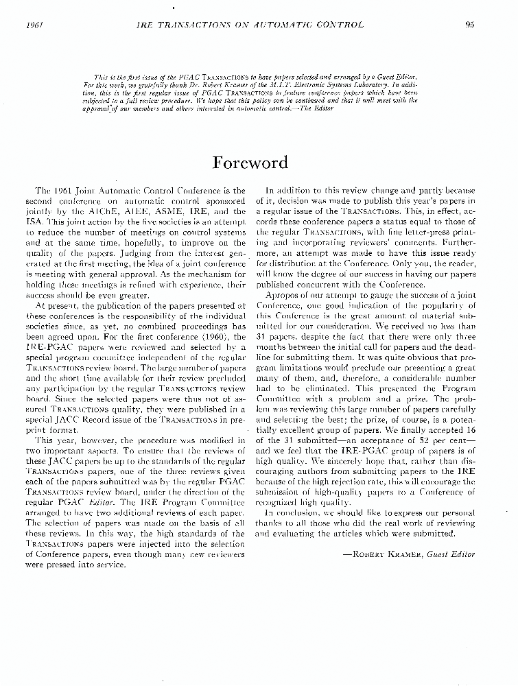 Foreword to special issue | IEEE Journals & Magazine | IEEE Xplore