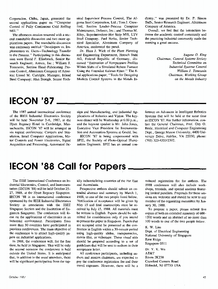 IECON '87 | IEEE Journals & Magazine | IEEE Xplore