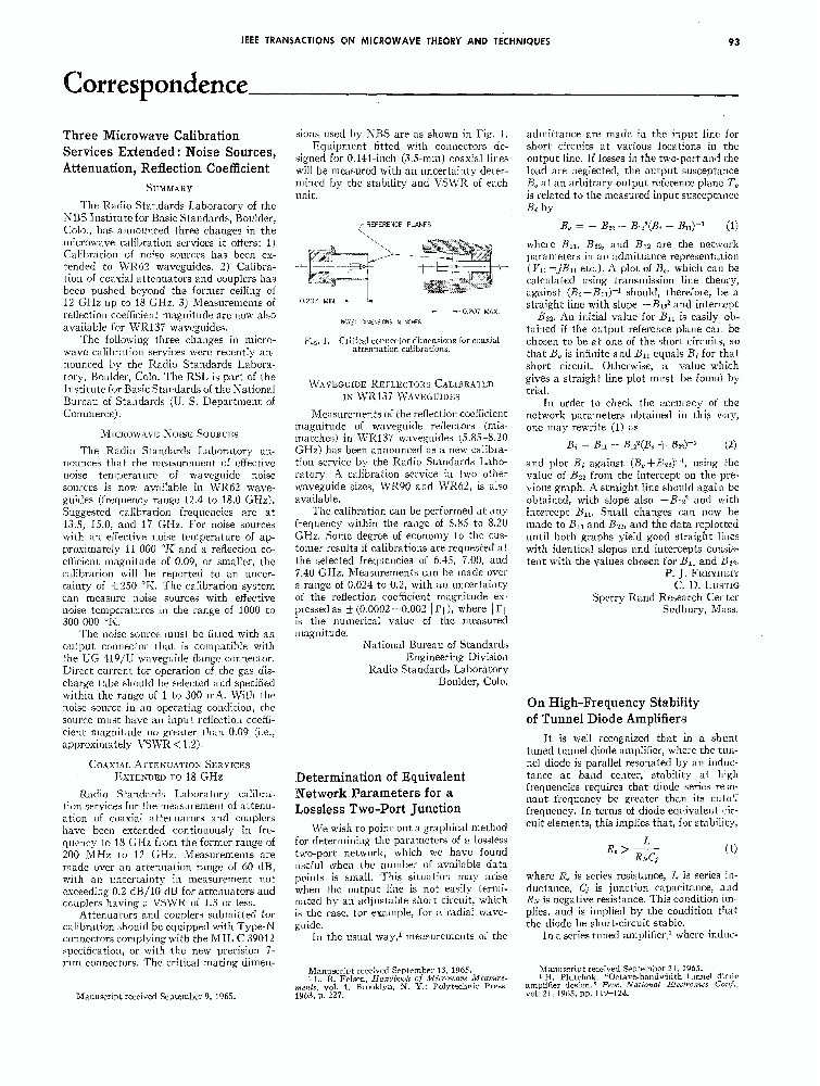 Determination Of Equivalent Network Parameters For A Lossless Two Port Junction Correspondence