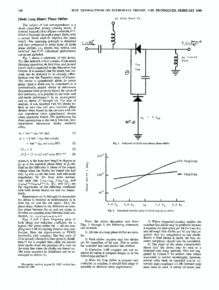 Diode Loop Binary Phase Shifter (Correspondence) | IEEE Journals ...
