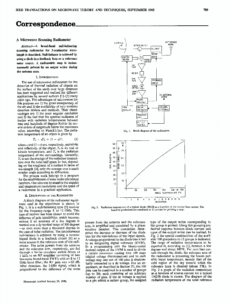A Microwave Scanning Radiometer (Correspondence) | IEEE Journals ...