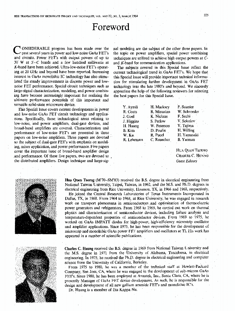 Foreword | IEEE Journals & Magazine | IEEE Xplore