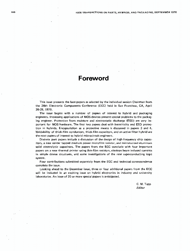 Foreword | IEEE Journals & Magazine | IEEE Xplore