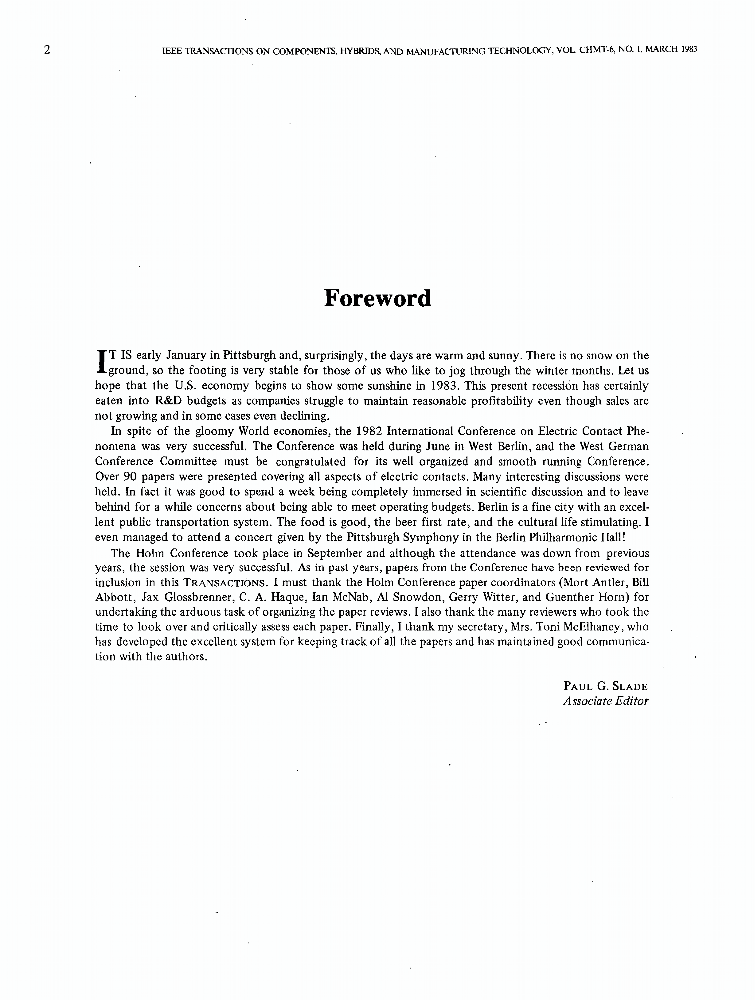 Foreword | IEEE Journals & Magazine | IEEE Xplore