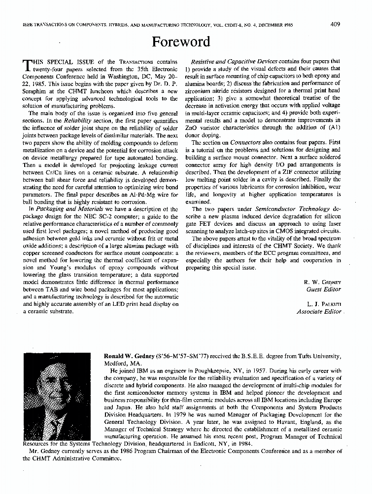 Foreword | IEEE Journals & Magazine | IEEE Xplore