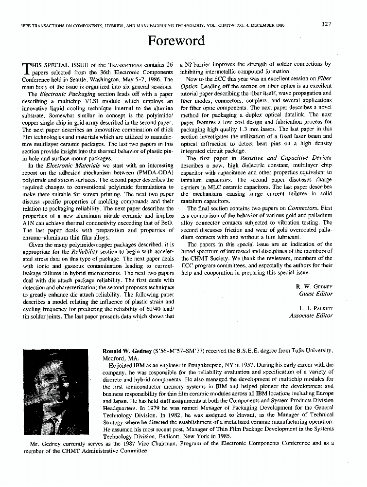 Foreword | IEEE Journals & Magazine | IEEE Xplore