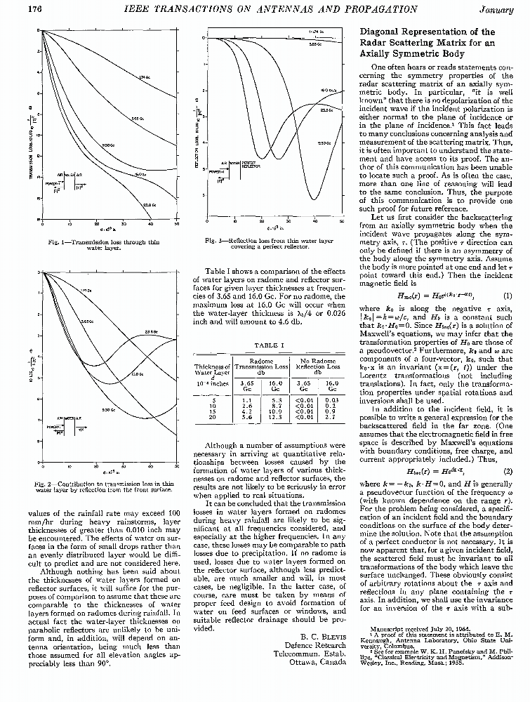 Diagonal representation of the radar scattering matrix for an axially ...
