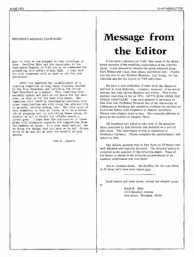 Message from the editor | IEEE Journals & Magazine | IEEE Xplore