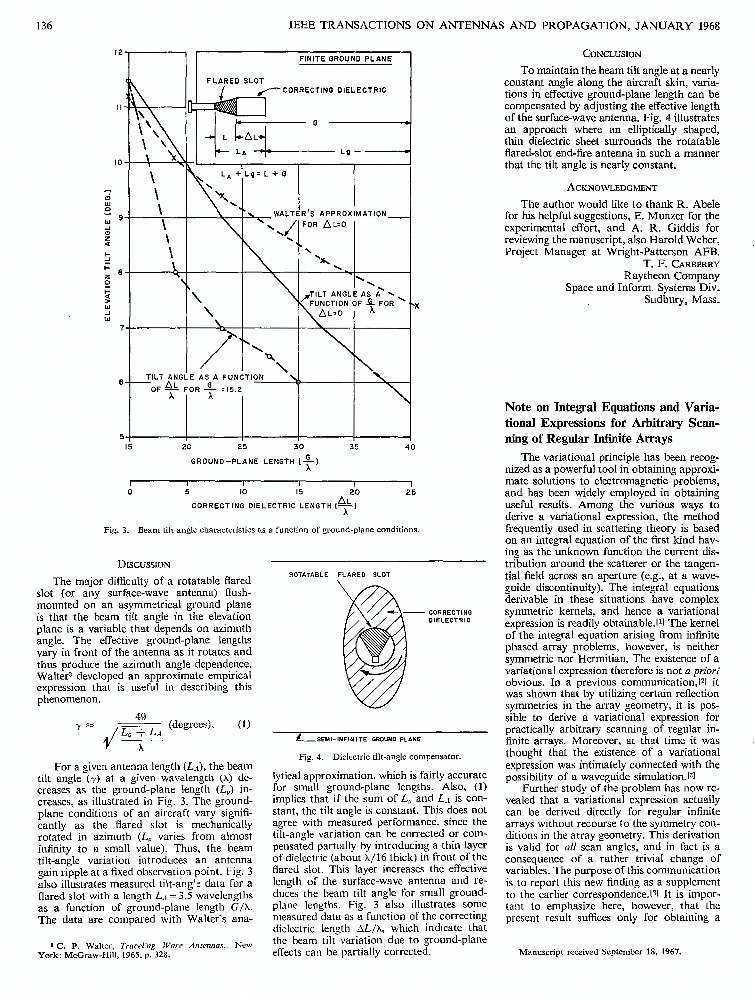 Note On Integral Equations And Variational Expressions For Arbitrary Scanning Of Regular