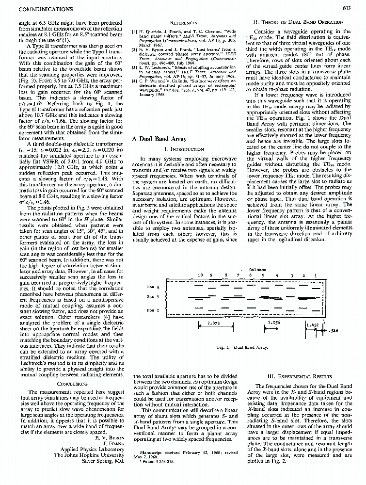 A Dual Band Array Ieee Journals And Magazine Ieee Xplore