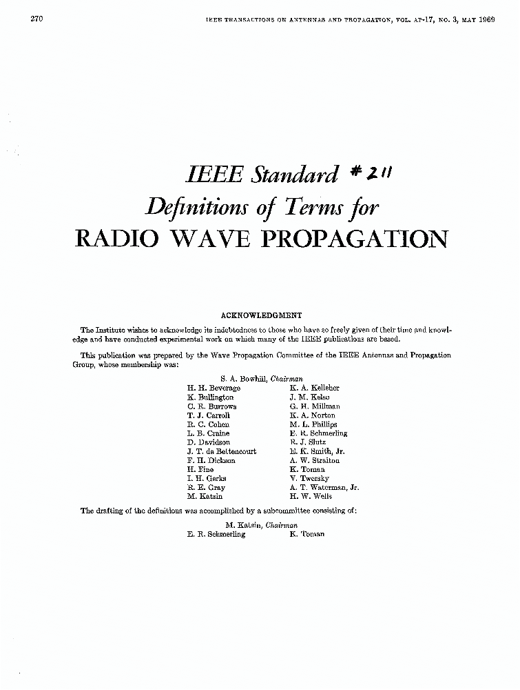 IEEE standard definitions of terms for radio wave propagation | IEEE ...