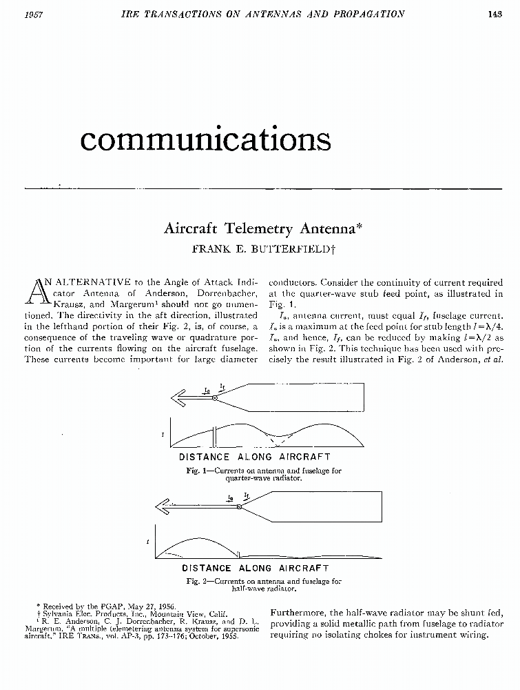 Aircraft telemetry antenna | IEEE Journals & Magazine | IEEE Xplore