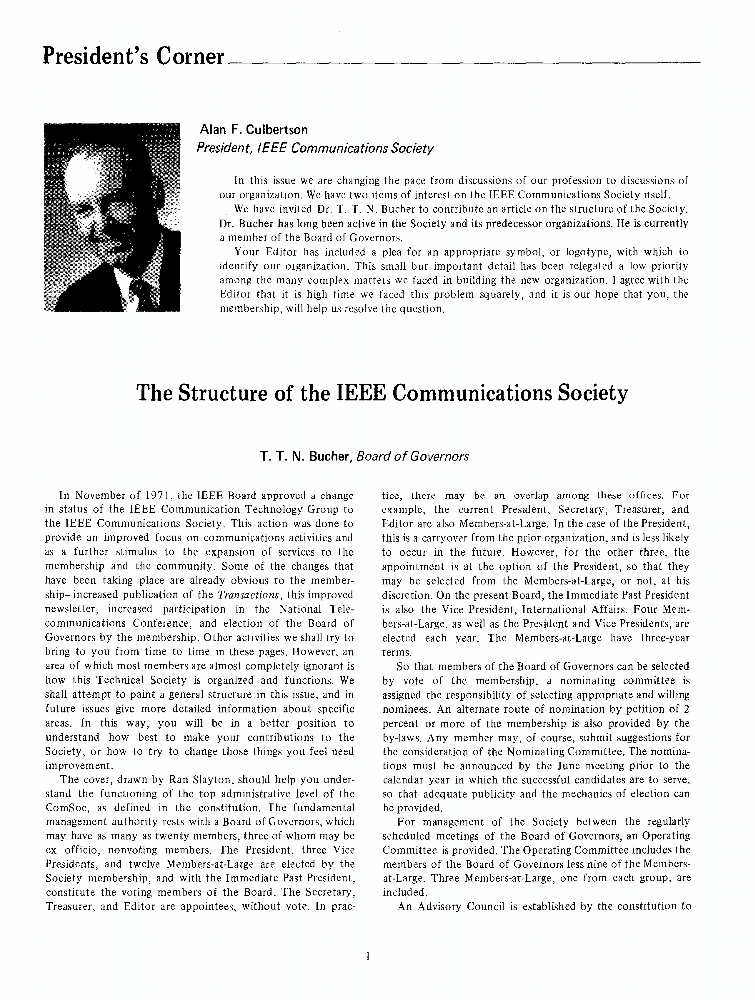 The structure of the IEEE Communications Society | IEEE Journals ...