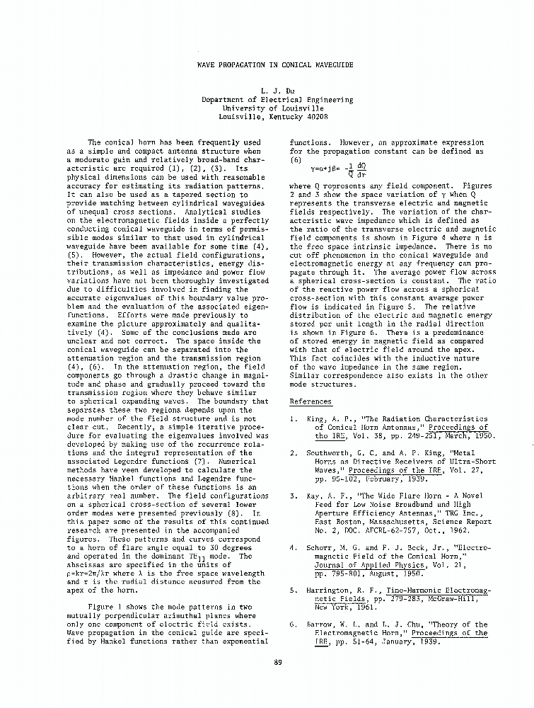 Wave propagation in conical waveguide | IEEE Conference Publication ...