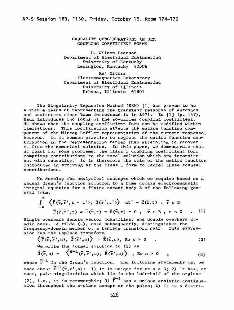 Causality considerations in SEM coupling coefficient forms | IEEE ...
