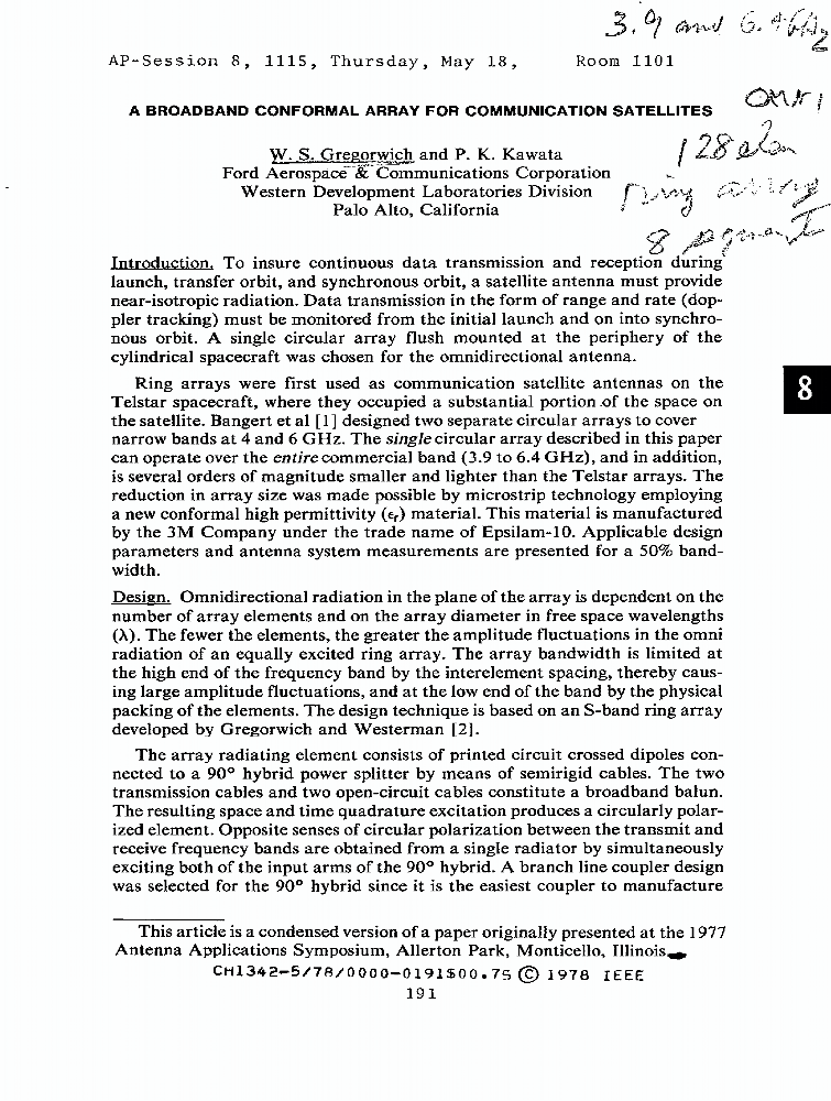 A broadband conformal array for communication satellites | IEEE ...