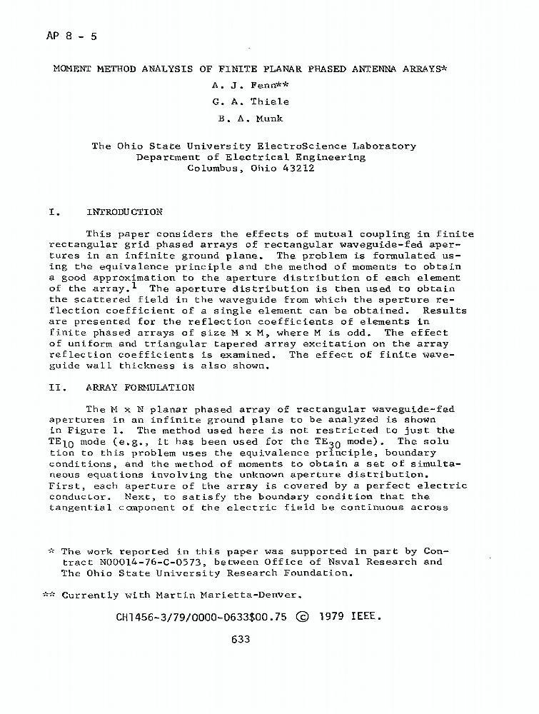 Moment method analysis of finite planar phased antenna arrays | IEEE Conference Publication ...