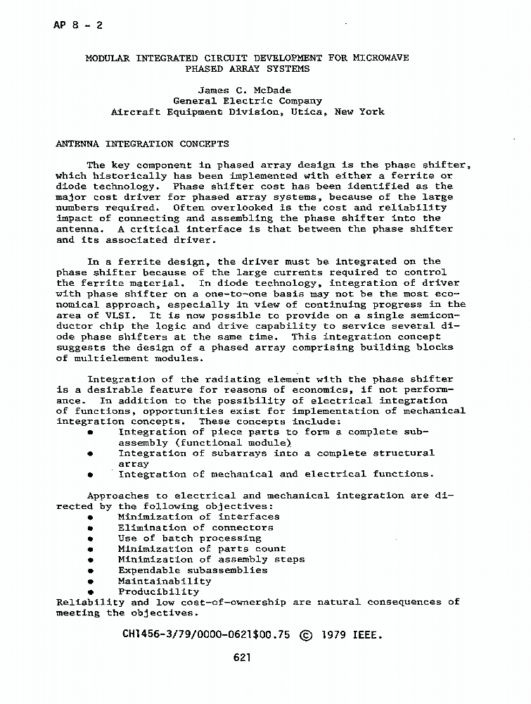 Modular Integrated Circuit Development For Microwave Phased Array Systems Ieee Conference