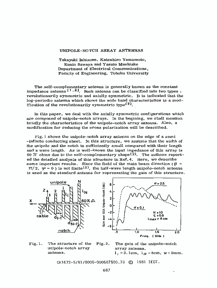Unipole-notch array antennas | IEEE Conference Publication | IEEE Xplore