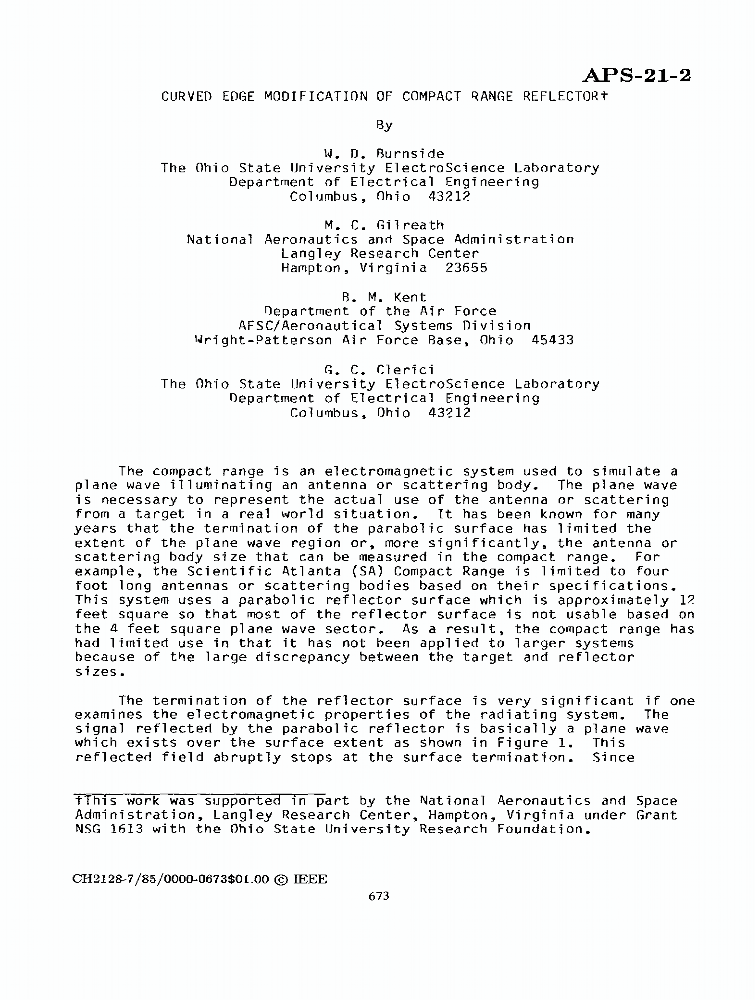 Curved edge modification of compact range reflector | IEEE Conference ...