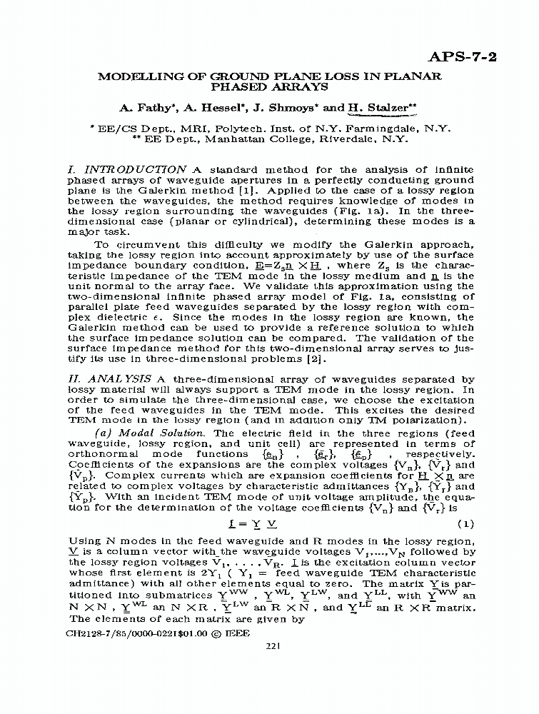 Modelling of ground plane loss in planar phased arrays | IEEE Conference Publication | IEEE Xplore