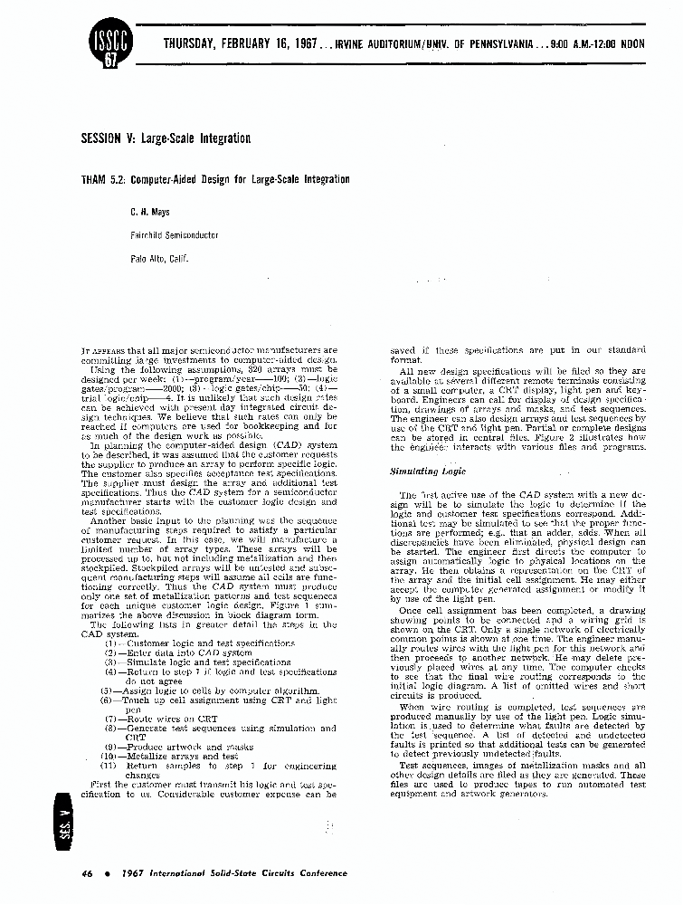 Computer-aided design for large-scale integration | IEEE Conference ...