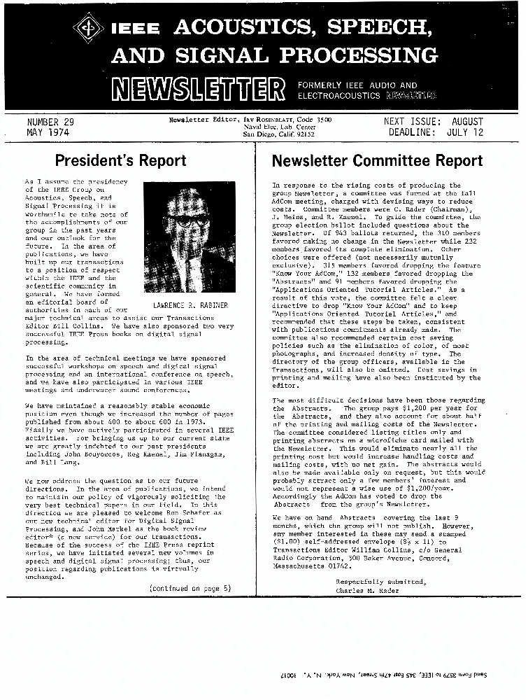 Newsletter committee report | IEEE Journals & Magazine | IEEE Xplore