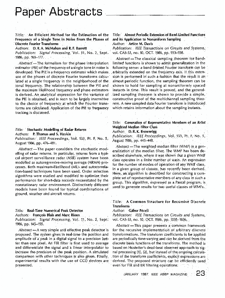 Paper abstracts | IEEE Journals & Magazine | IEEE Xplore