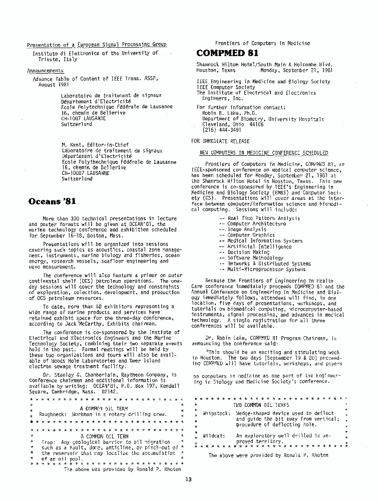 COMPMED 81 | IEEE Journals & Magazine | IEEE Xplore