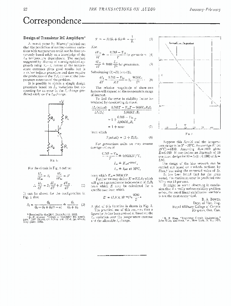 Design of transistor RC amplifiers | IEEE Journals & Magazine | IEEE Xplore