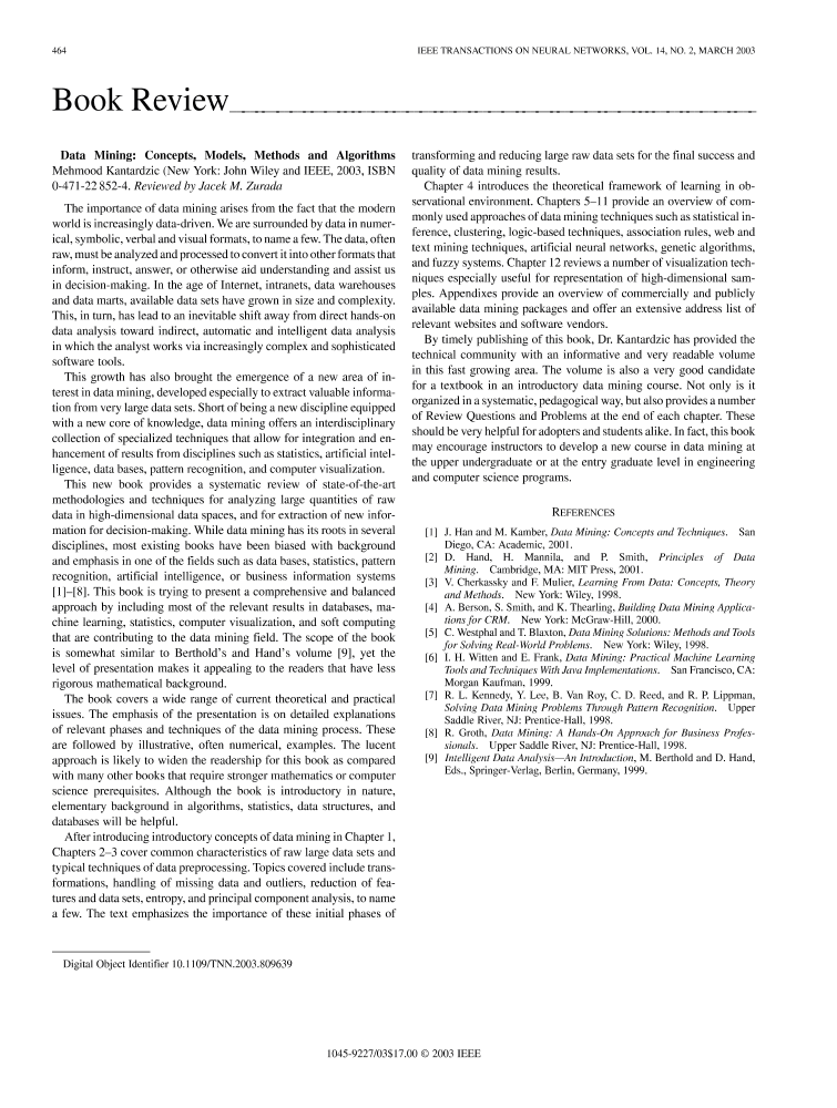 Book review | IEEE Journals & Magazine | IEEE Xplore