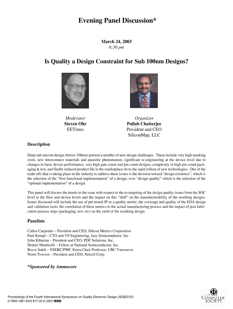 Is quality a design constraint for sub 100nm designs? | IEEE Conference ...