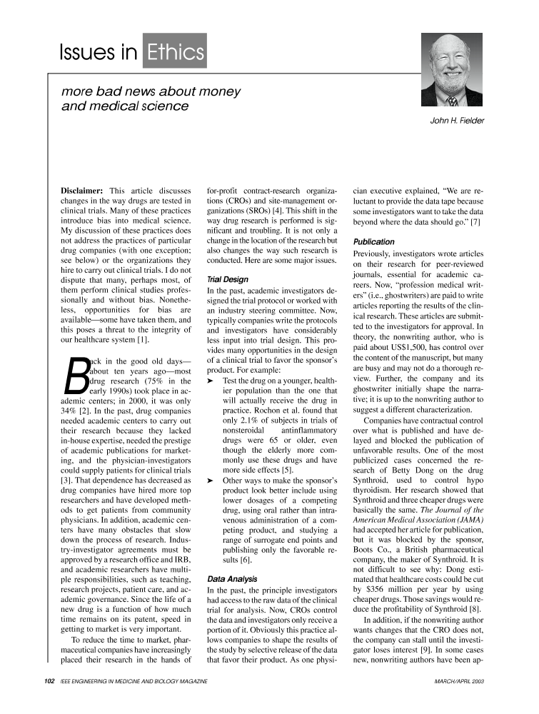 More bad news about money and medical science | IEEE Journals ...