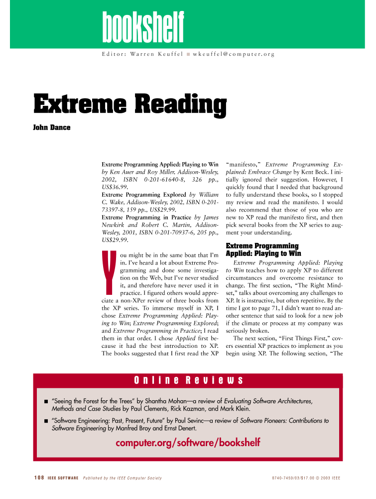 Extreme reading | IEEE Journals & Magazine | IEEE Xplore