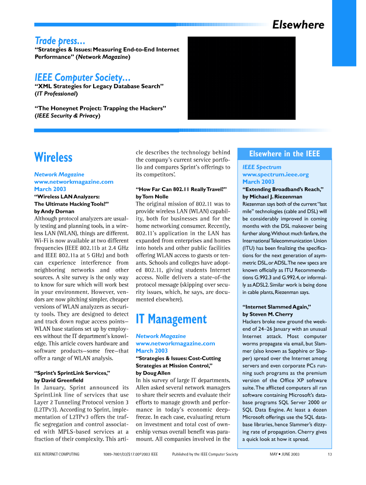 Elsewhere | IEEE Journals & Magazine | IEEE Xplore